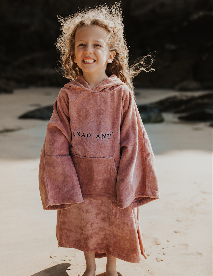DIRTY PINK - ORGANIC TOWEL ROBE – Manao Anu